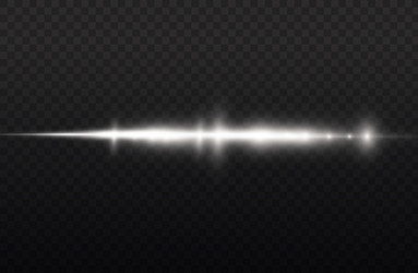 Glow yellow line horizontal light rays beams Vector Image