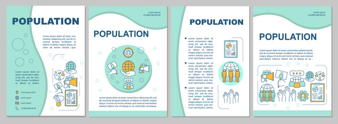 Population poster template layout banner booklet Vector Image