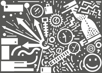 Black and white seamless abstract geometric Vector Image