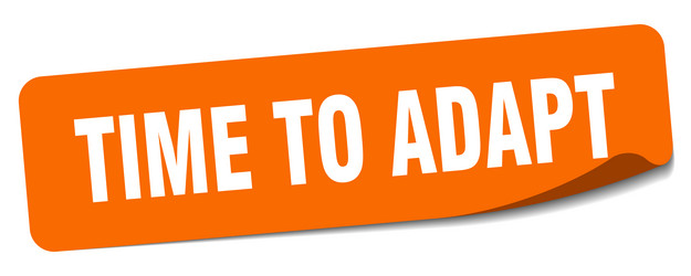 Time to adapt sticker time to adapt label Vector Image