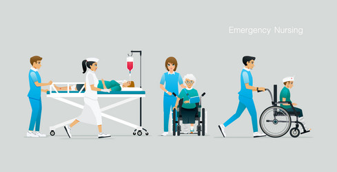 First aid emergency team Royalty Free Vector Image