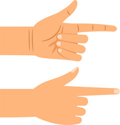 Index finger 2d isolated Royalty Free Vector Image