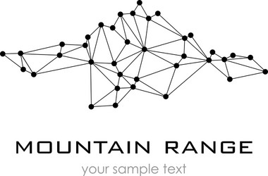 Mountain range graphic logo template Royalty Free Vector