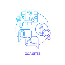 Questions and answers sites concept icon Vector Image