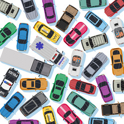 Traffic jam on road transport highway Royalty Free Vector