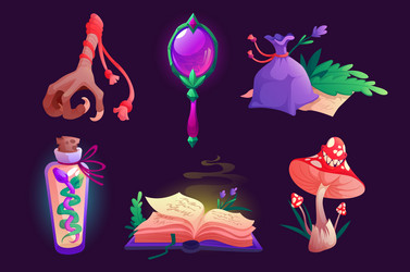 Magic mirrors in golden and silver frame Vector Image