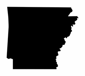 Arkansas state of usa - solid black silhouette Vector Image