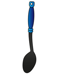 Chefs spoon - large serving spoon - linear Vector Image
