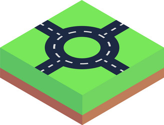 Intersection route Royalty Free Vector Image - VectorStock