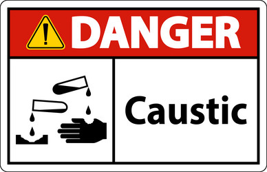 Danger caustic symbol sign on white background Vector Image