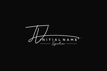 Initial tv signature logo template hand drawn Vector Image
