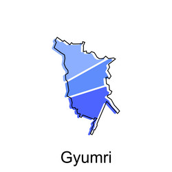 Map of the jermuk borders design template Vector Image