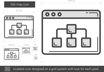 Site map line icon Royalty Free Vector Image - VectorStock