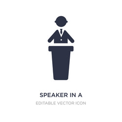 Speaker at a conference icon on white background Vector Image