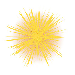 Yellow explode flash cartoon explosion star Vector Image