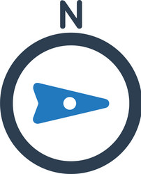 South direction compass icon on white background Vector Image