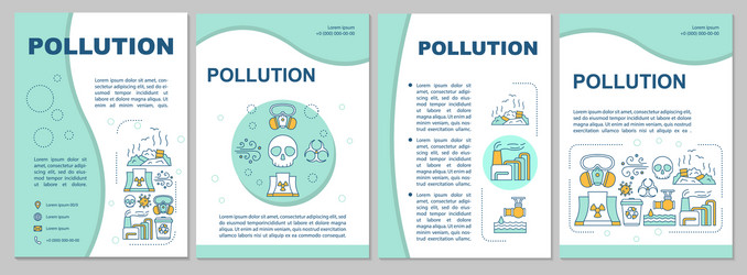 Air quality standards brochure template Royalty Free Vector