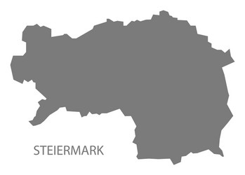 Steiermark map of austria with austrian national Vector Image