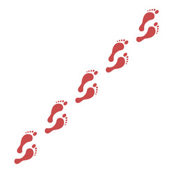 Trace icon step step icon symbol in simple Vector Image