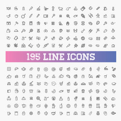 Square shaped food icon set Royalty Free Vector Image