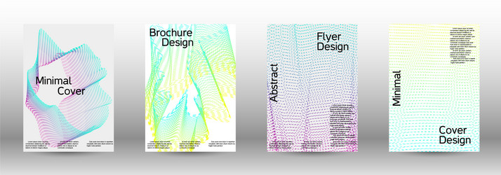 A set of creative sound backgrounds with linear Vector Image