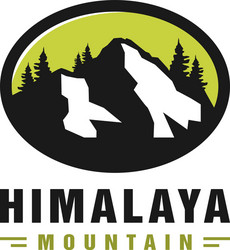 Himalayan mountain logo Royalty Free Vector Image