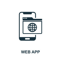 Web browser app icon mobile application Royalty Free Vector