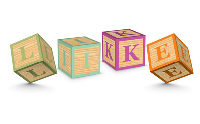 Word like written with alphabet blocks Royalty Free Vector