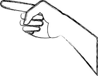 Human hand gesture of pointing somewhere Vector Image