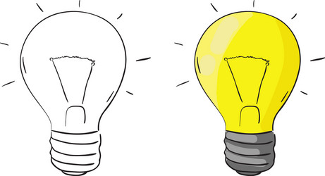 Light bulb without color Royalty Free Vector Image