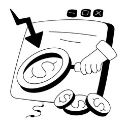 Loss analysis Royalty Free Vector Image - VectorStock