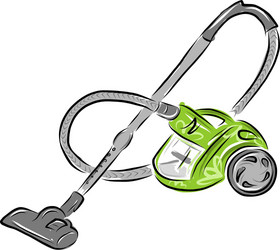 Angry vacuum cleaner character cartoon Royalty Free Vector