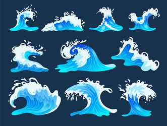 Ocean wave Royalty Free Vector Image - VectorStock
