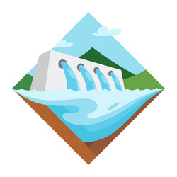 Generation energy type icon power station sign Vector Image