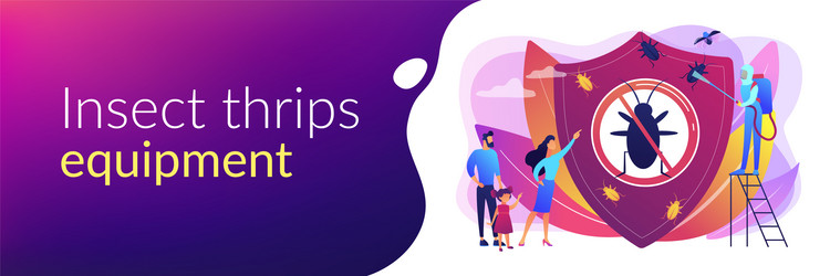 Home pest insects control concept banner header Vector Image