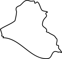 Iraq country map outline Royalty Free Vector Image