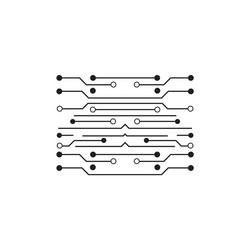 Electric circuit logo design template Royalty Free Vector