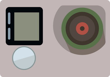 Camera icon beige color Royalty Free Vector Image