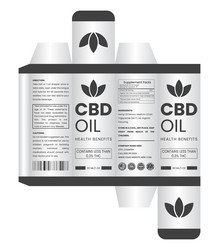 Cbd box design template for label design Vector Image