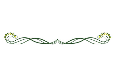 Green text divider page separators design line Vector Image