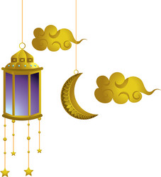 Moon at night cartoon Royalty Free Vector Image