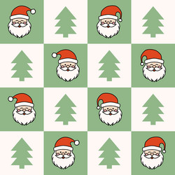 Cute santa claus seamless pattern Royalty Free Vector Image