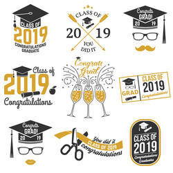 Graduation wishes monochrome overlays lettering Vector Image