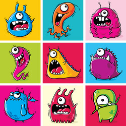 Funny monsters Royalty Free Vector Image - VectorStock