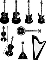 Mandolin Silhouette Vector Images (over 300)