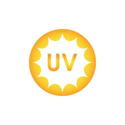 Uv protection icon ultraviolet logo Royalty Free Vector