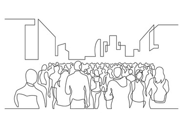 Continuous one line drawing standing man Vector Image