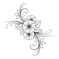 Floral coloring pages coloring background Vector Image
