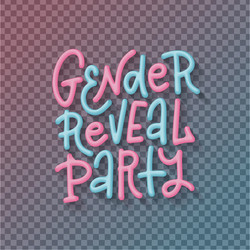 Boy or girl - gender reveal party text design Vector Image