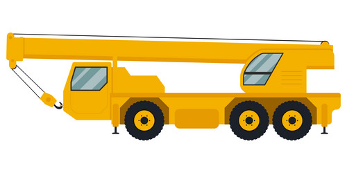 Mobile crane icon vehicle for lifting handling Vector Image